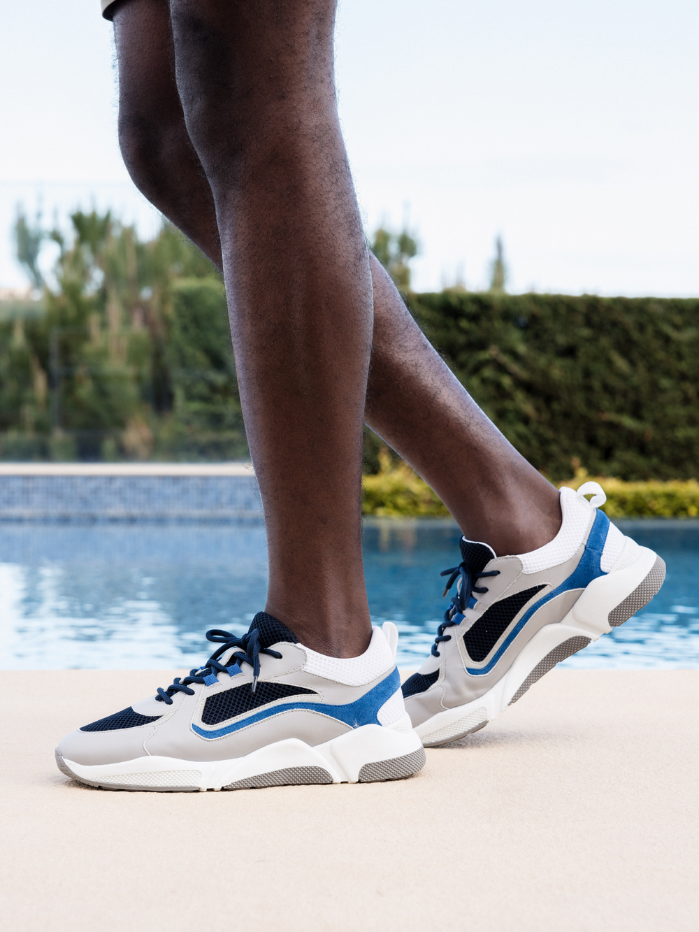 Capo RUNNER Trainer - Grey/Blue – CAPO | Meaning Behind The Brand